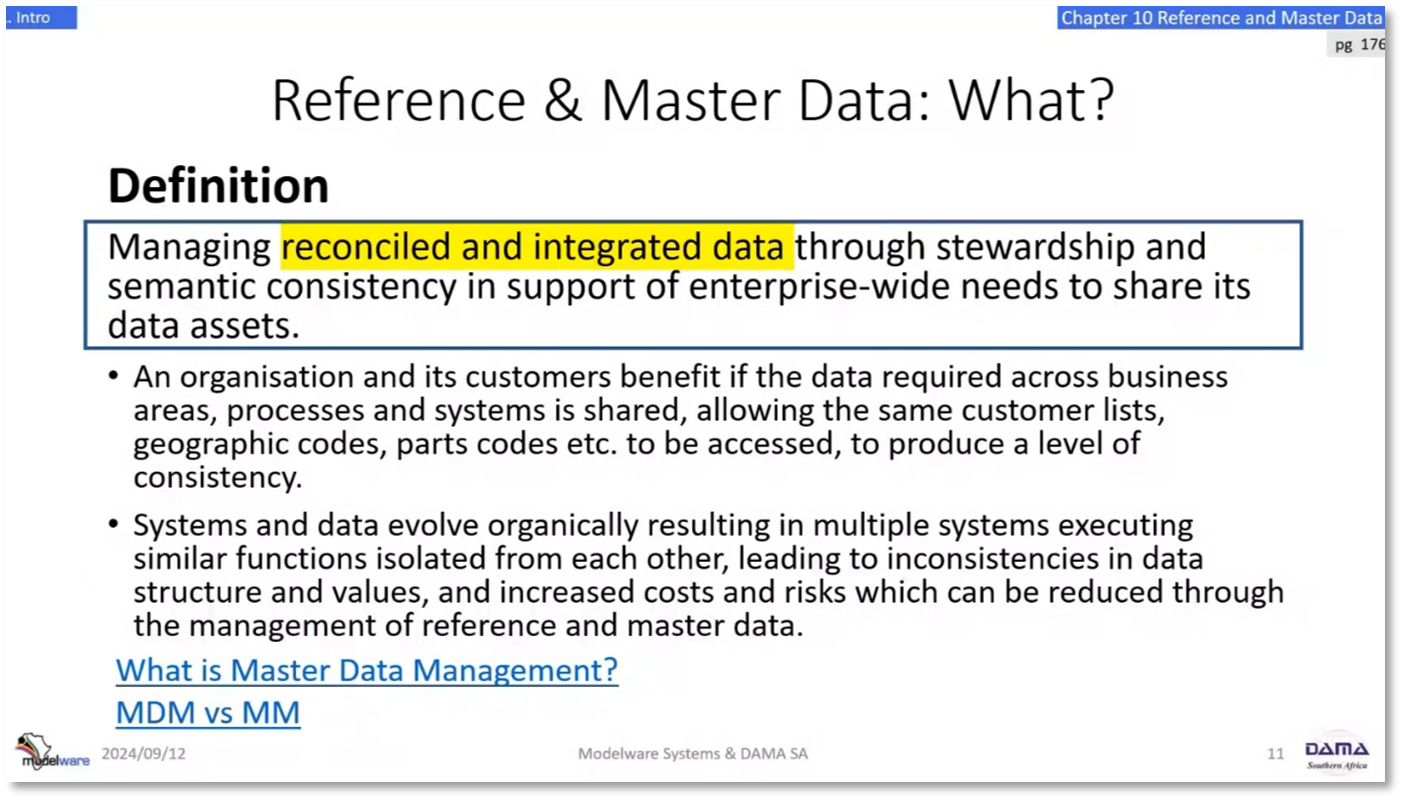 Reference & Master Data Management for Data Managers | Modelware Systems